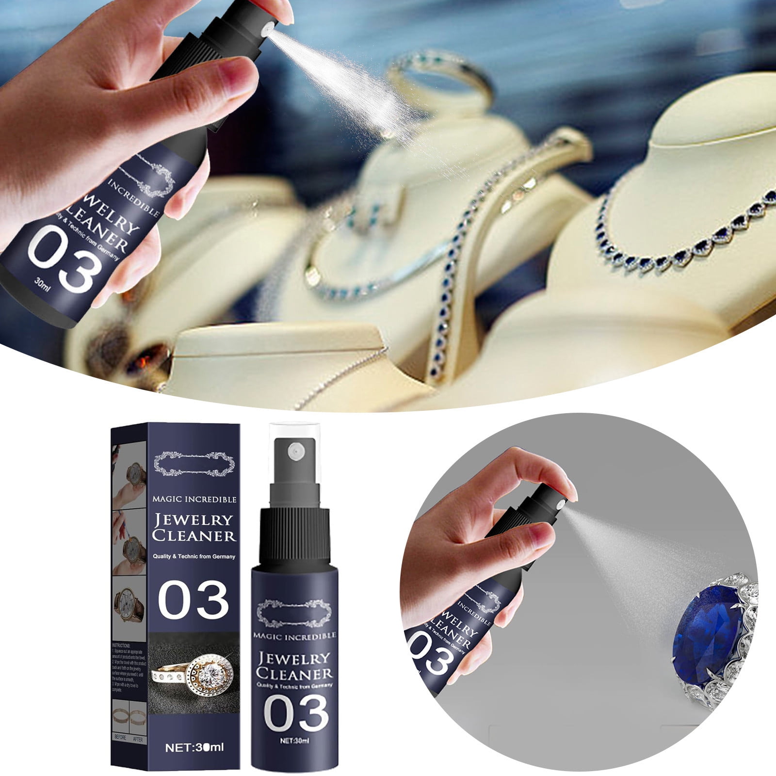 Click here for Riforla 2pcs Jewelry Cleaner Spray Quick Jewelry C... prices