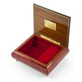 Handcrafted Ercolano Music Box with Painted Scene "Lily Pond" by Lena ...