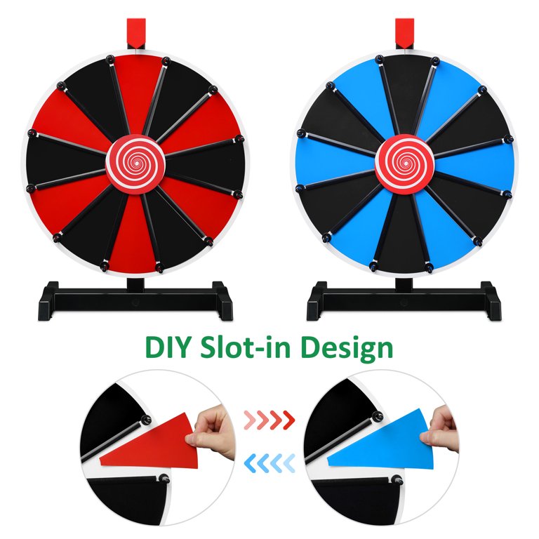 Winspin Upgraded Editable 24quot Color Prize Wheel Fortune Prize Wheel