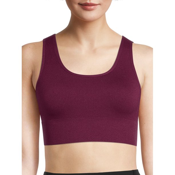 Avia Women’s Low Support Seamless Scoop Neck Sports Bra - Walmart.com