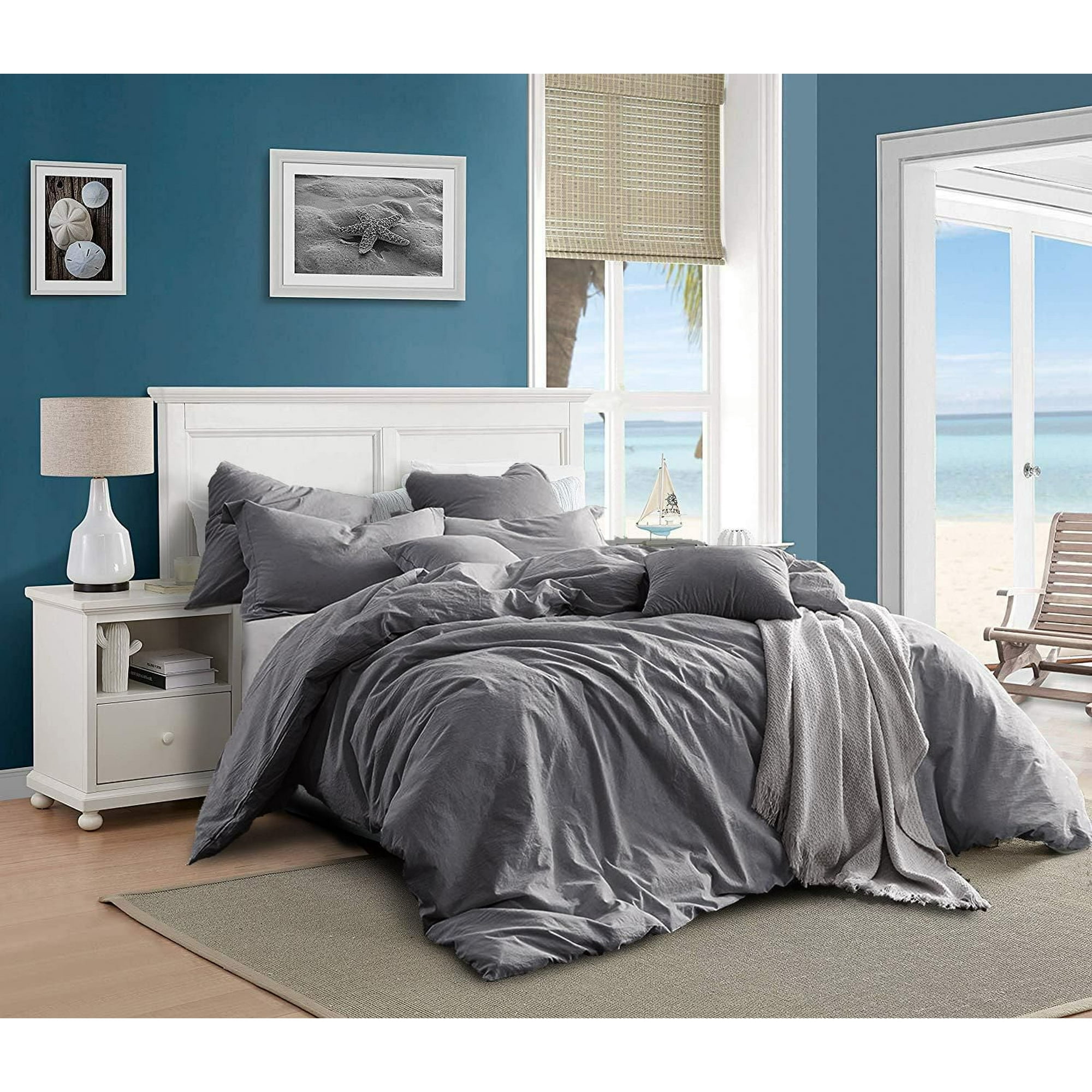 Click here for Swift Home 100 Cotton Solid Prewashed Duvet Cover... prices