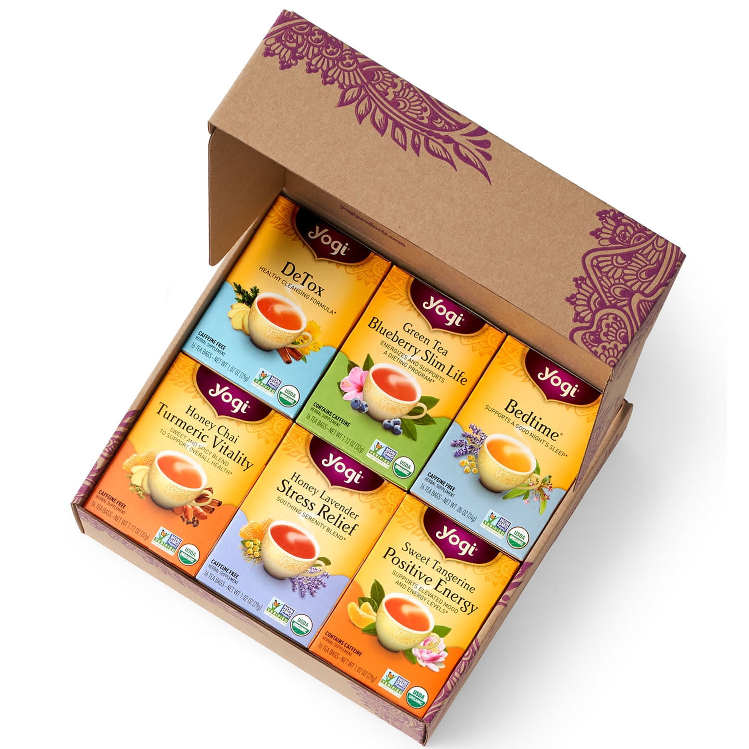 Yogi Tea Favorites Variety Pack Gift Box, Wellness Tea Bags, 6 Boxes of ...