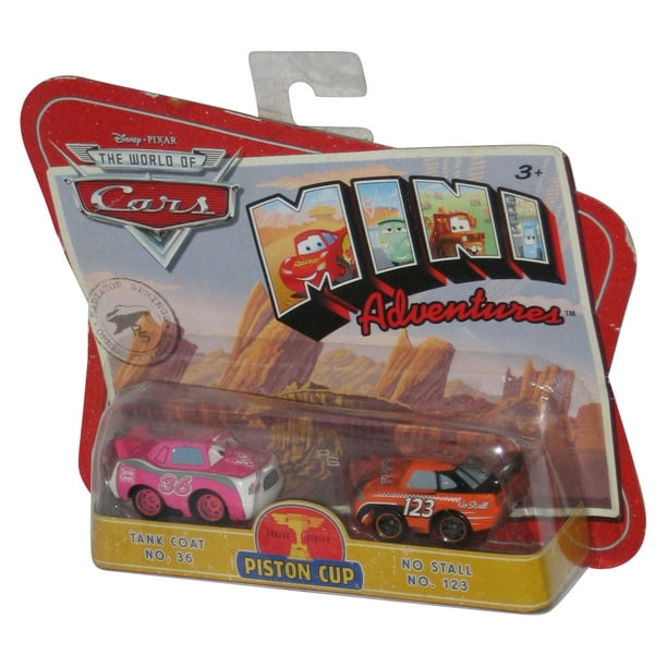 Disney Cars Movie Mini Adventures Tank Coat & No Stall Piston Cup Toy ...