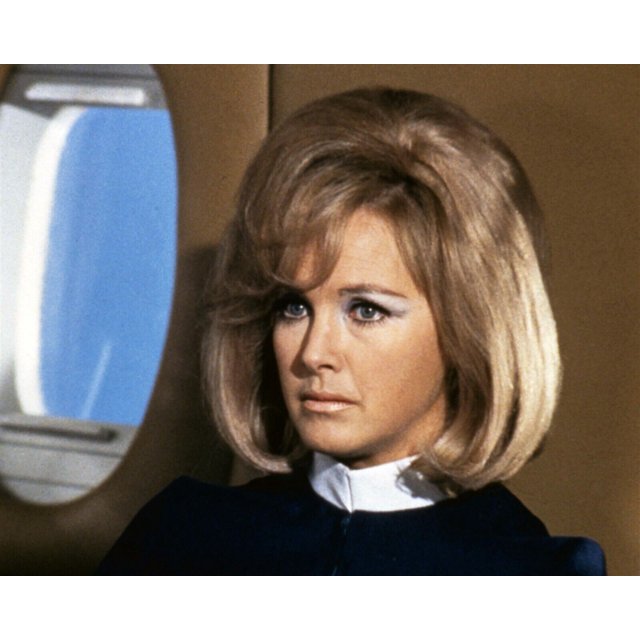 Wanda Ventham aboard aircraft as Colonel Lake UFO TV series 8x10 inch ...