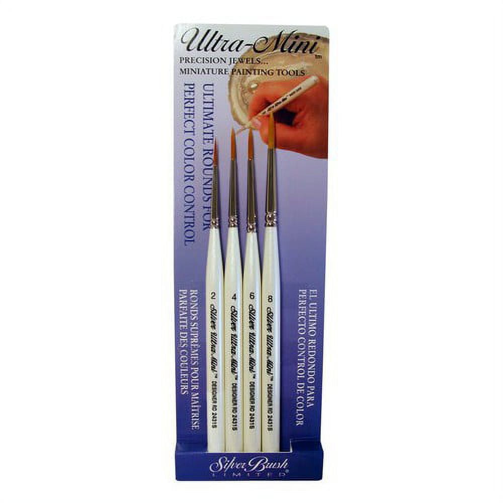 Silver Brush Ultra-Mini Brush Set - Ultimate Round Brushes, Set of 4 ...