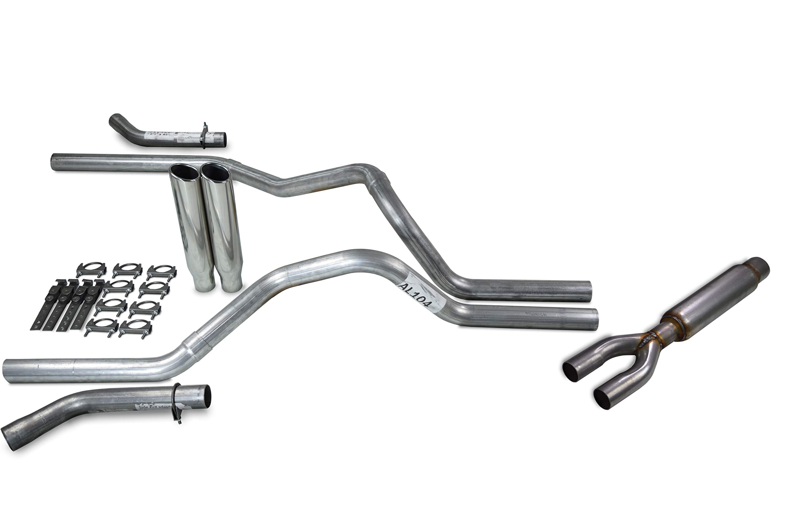 Truck Exhaust Kits - Shop Line Dual Exhaust Sytem 2.5 inch Aluminized ...