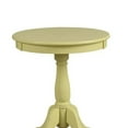 Traditional Style Wooden Round Side Table with Turned Pedestal Base ...