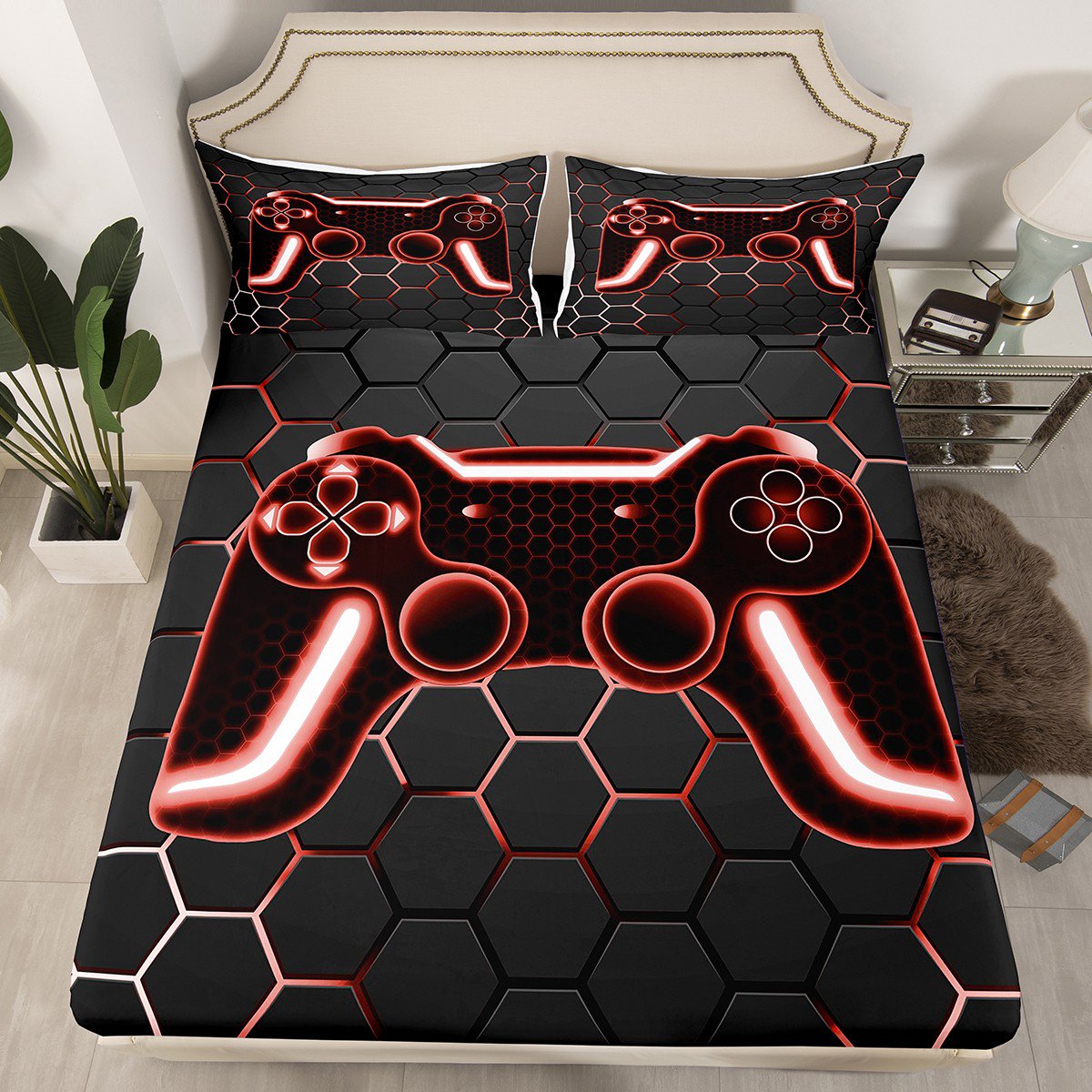 Click here for Yst Erosebridal Kids Gamer Twin Fitted Sheet For G... prices