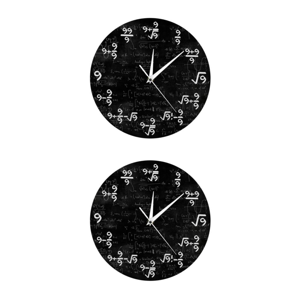 Moyic Modern Wall Clock Math Equation Clocks 12 Formulas Art ...