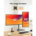 Freestanding Dual Monitor Stand for 2 Screens up to 32 inch, Heavy Duty ...