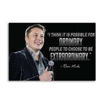 Elon Musk Poster Tesla Room Aesthetic Poster Print Art Wall Painting ...