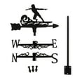 Iron Weather Vane, Wind Direction Indicator Wind Vane Roof Fence Mount ...