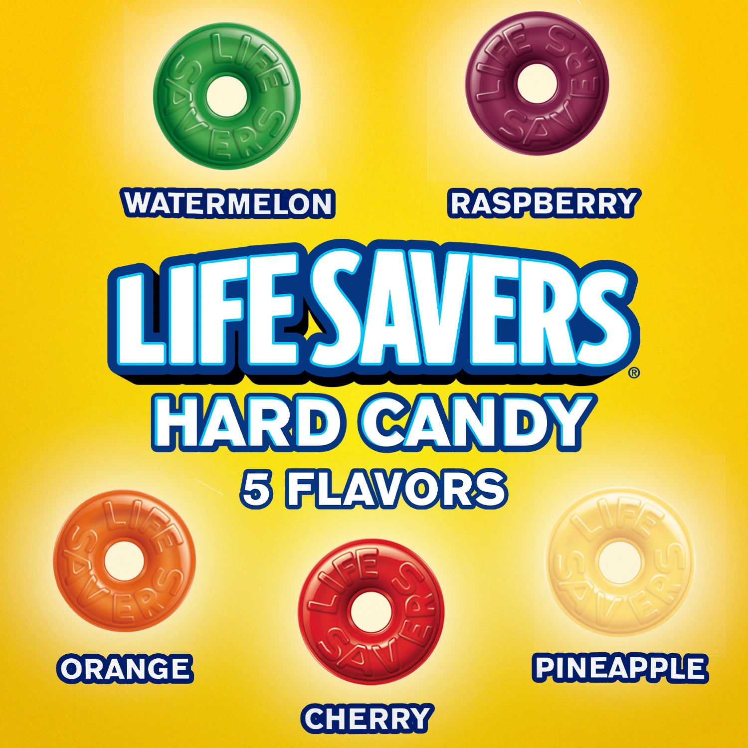 LIFE SAVERS Hard Candy, 5 Flavors Individually Wrapped Fruit Candy ...