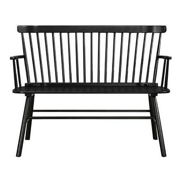 Crown Mark Jerimiah Back Support Bench, Black - Walmart.com