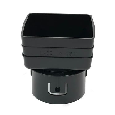 4x4x4 Universal Downspout to Drain Pipe Adapter, Black - Walmart.com