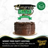 Green Graduation Cake Topper & Green Graduation Cupcake Toppers Kit ...