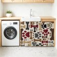 Cabinet Curtains 11"W x 13"L, Dog Paw Print Sink Skirt for Bathroom ...