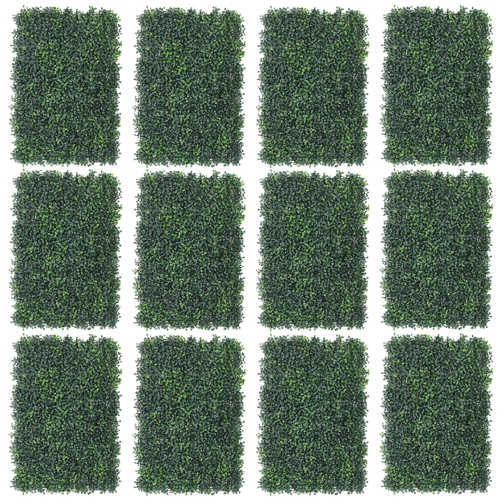 Grass Wall Panel, 24"x16" Artificial Boxwood Panel Faux Grass Decor, 12 ...
