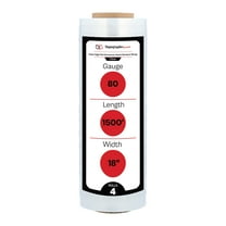 Free Shipping! Stretch Film Shrink Wrap 4 rolls 18x1500 ft 60 Gauge ...
