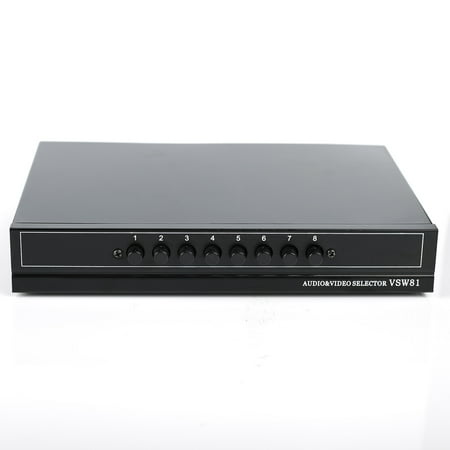 8 Ports Composite 3 RCA Video Audio AV Switcher Box, 8 Way Selector ...