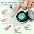 JUNCHI-Solid Builder Gel for Nails Clear and Aurora Green 3D Nail Gel ...