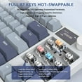 RK86 RGB 75% Gasket Mechanical Keyboard with Knob&OLED Display,Bt5.0/2 ...