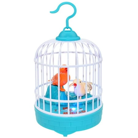 Hanging Bird Cage Toy Kids Singing Chirping Bird Toy Sounds Movements ...