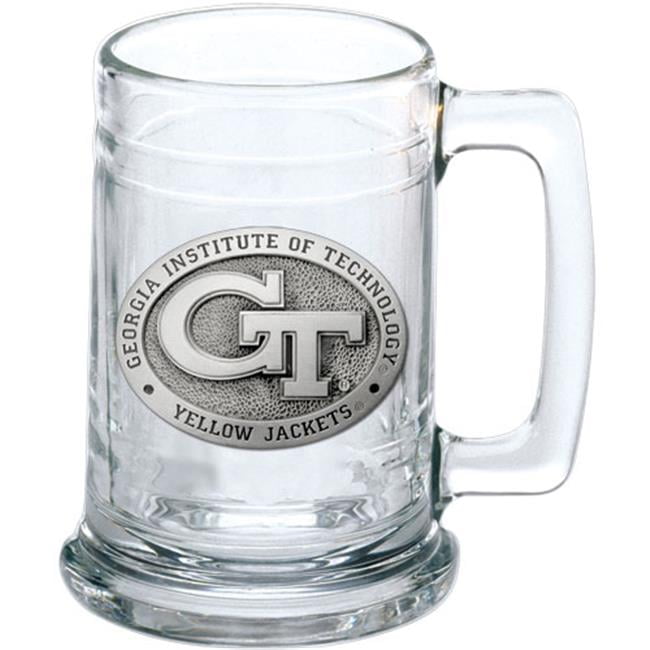 Heritage Metalworks ST10463 15 oz Georgia Tech Glass Stein with GT Logo ...