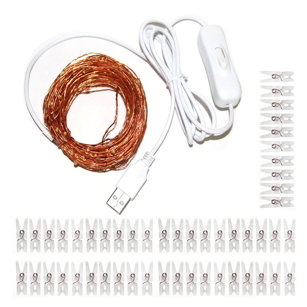 10 metros 100 LEDs Alambre de cobre Fairy String Light USB yeacher Luz ...
