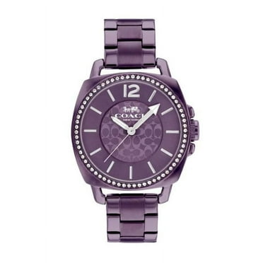 Coach Women's Grand, Stainless Steel Bracelet, Purple Dial, Quartz ...