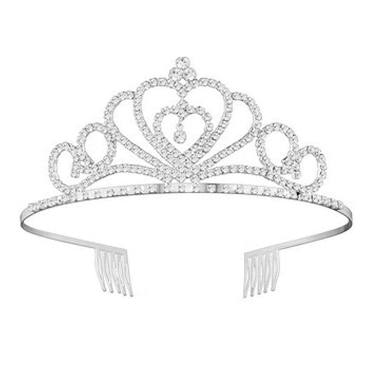 Click here for Taiwo Crystal Tiara Crown Headband Princess Elegan... prices