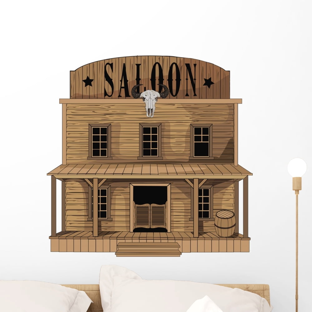 Old West Saloon Wall Decal Wallmonkeys Peel and Stick Graphic (24 in W ...
