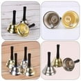NICEXMAS Extra Loud Hand Call Bell Wooden Handle Metal Handheld Bell ...