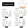 80Pcs 4 Style 201 Stainless Steel Pendants Peace Sign Stainless Steel ...