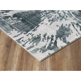 Abani Vista Collection Modern 5'3" x 7'6" Grey Abstract Splash Area Rug ...