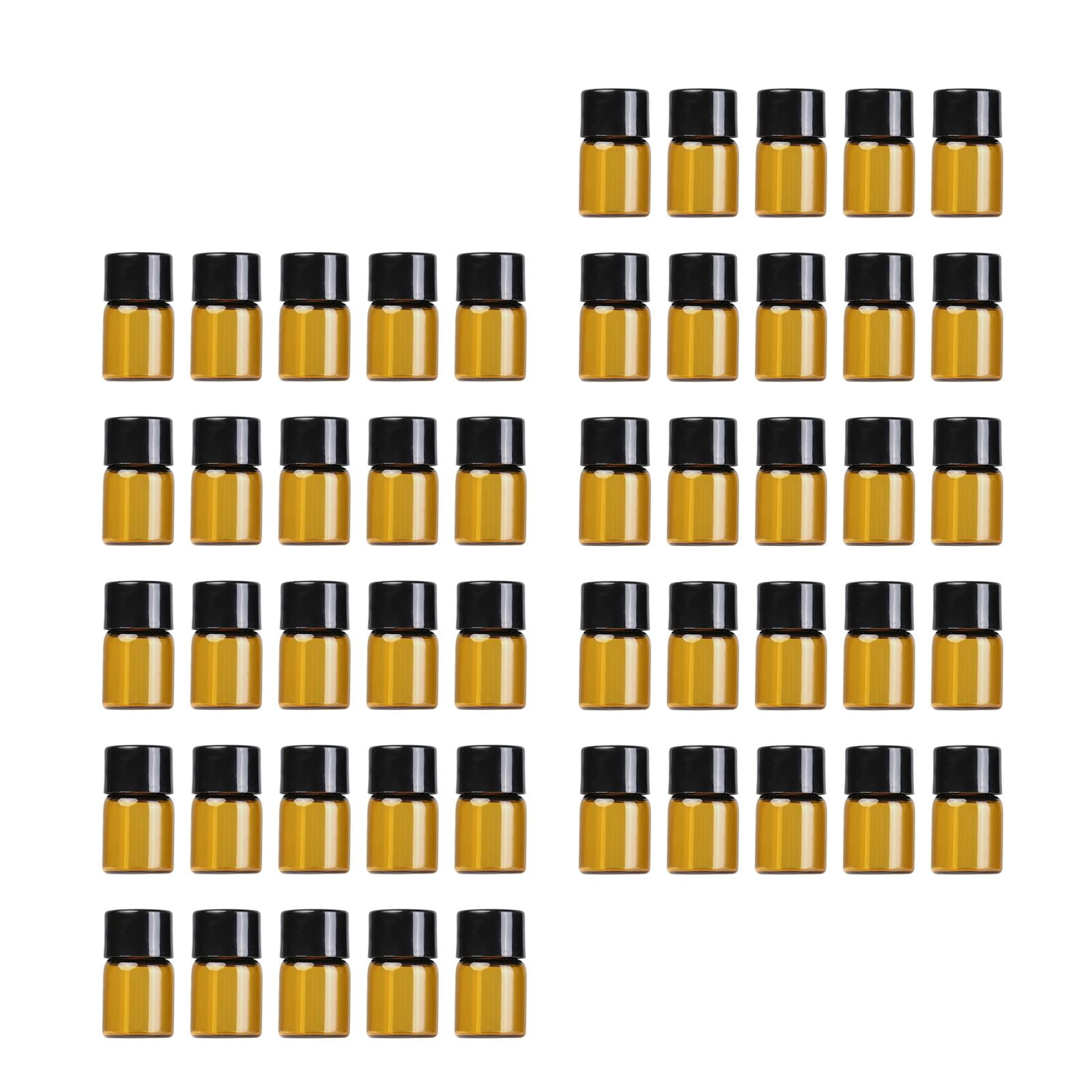 50 Pieces Refillable Oils Vials Reusable Storage Container with caps ...