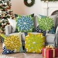 ARLAJO 2026 New Orange Blue Flower Pillow Covers 16X16" Set of 2 Fall ...