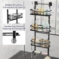 Over the Door Shower Caddy - 4 Tier Adjustable Shower Organizer Hanging ...