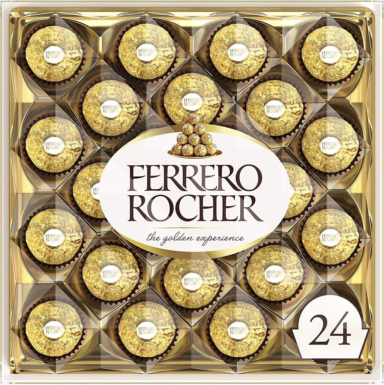 Ferrero Rocher chocolate con leche de avellana fina, 24 unidades, caja ...
