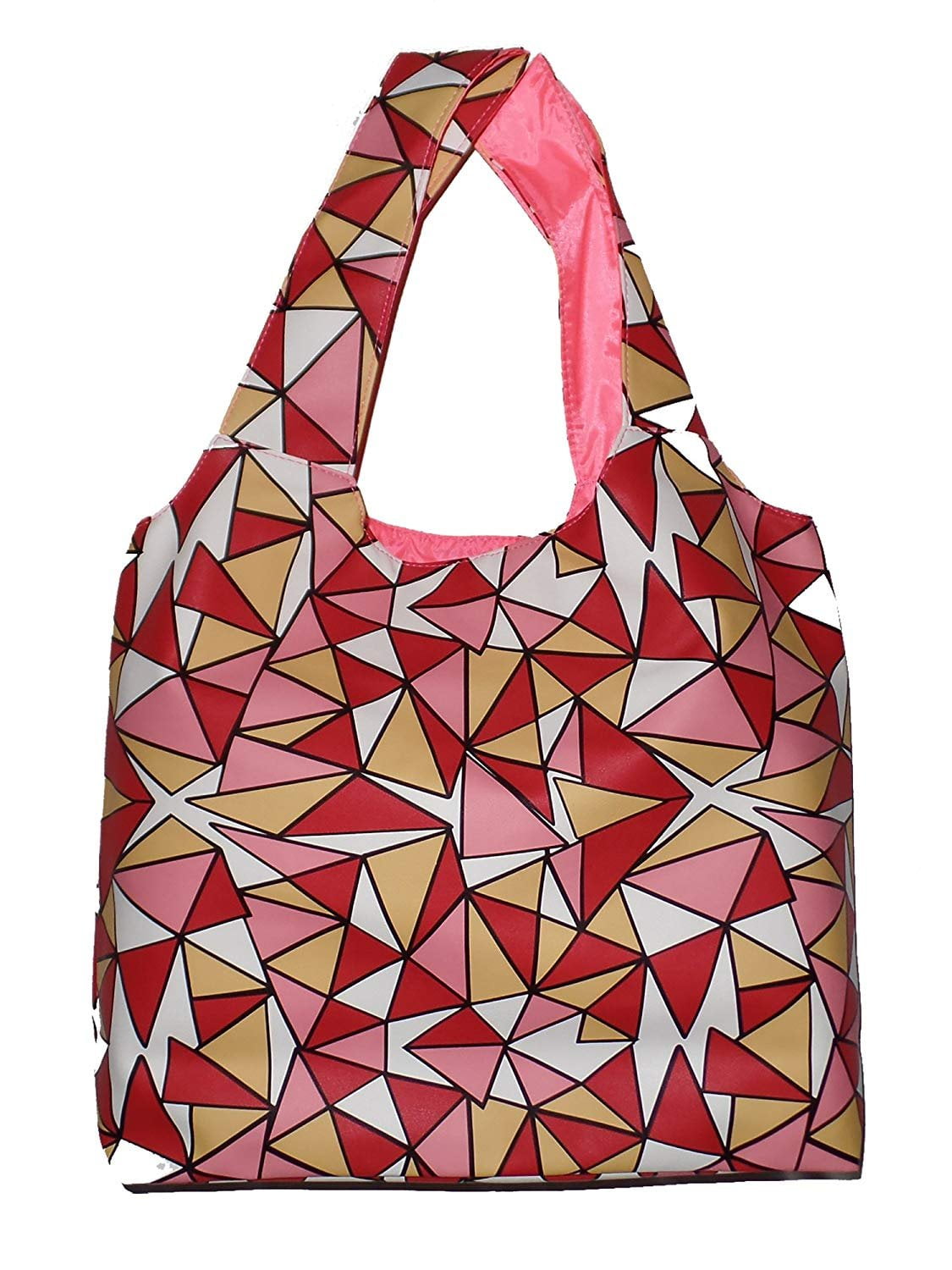 Fun Print Shoulder Tote Bag Faux Leather Lined and Inner Slip Pocket ...