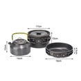 10-Piece Camping Cookware Set, Hard Anodized Aluminum, Foldable Handles ...