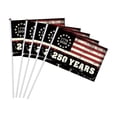 20Pcs Usa 250 Anniversary Stick Flags Polyester Waving Banner Small ...