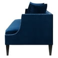 Caroline Tufted Recessed Arm Tuxedo Sofa, Navy Blue - Walmart.com