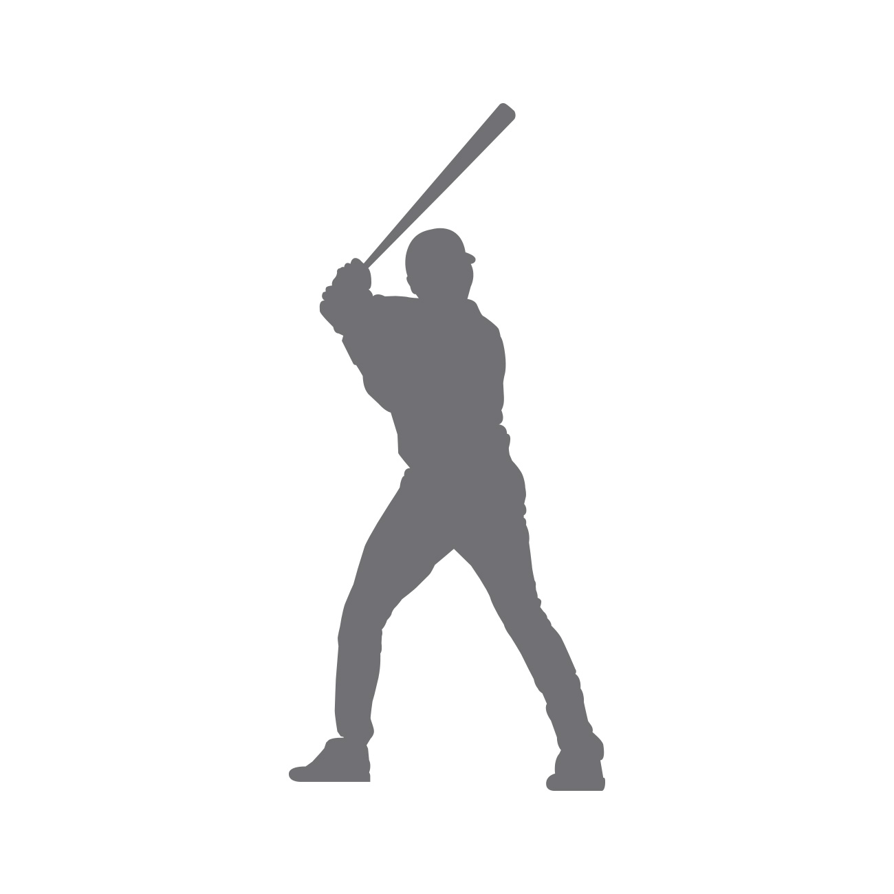 Baseball Batter Sticker Decal Die Cut - Self Adhesive Vinyl ...