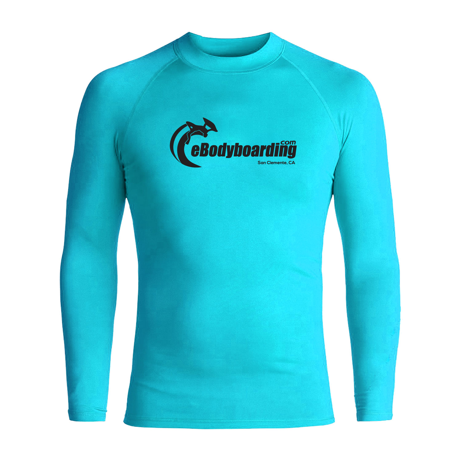 eBodyboarding Bar Logo Long Sleeve Rashguard-AQ/BK - Walmart.com