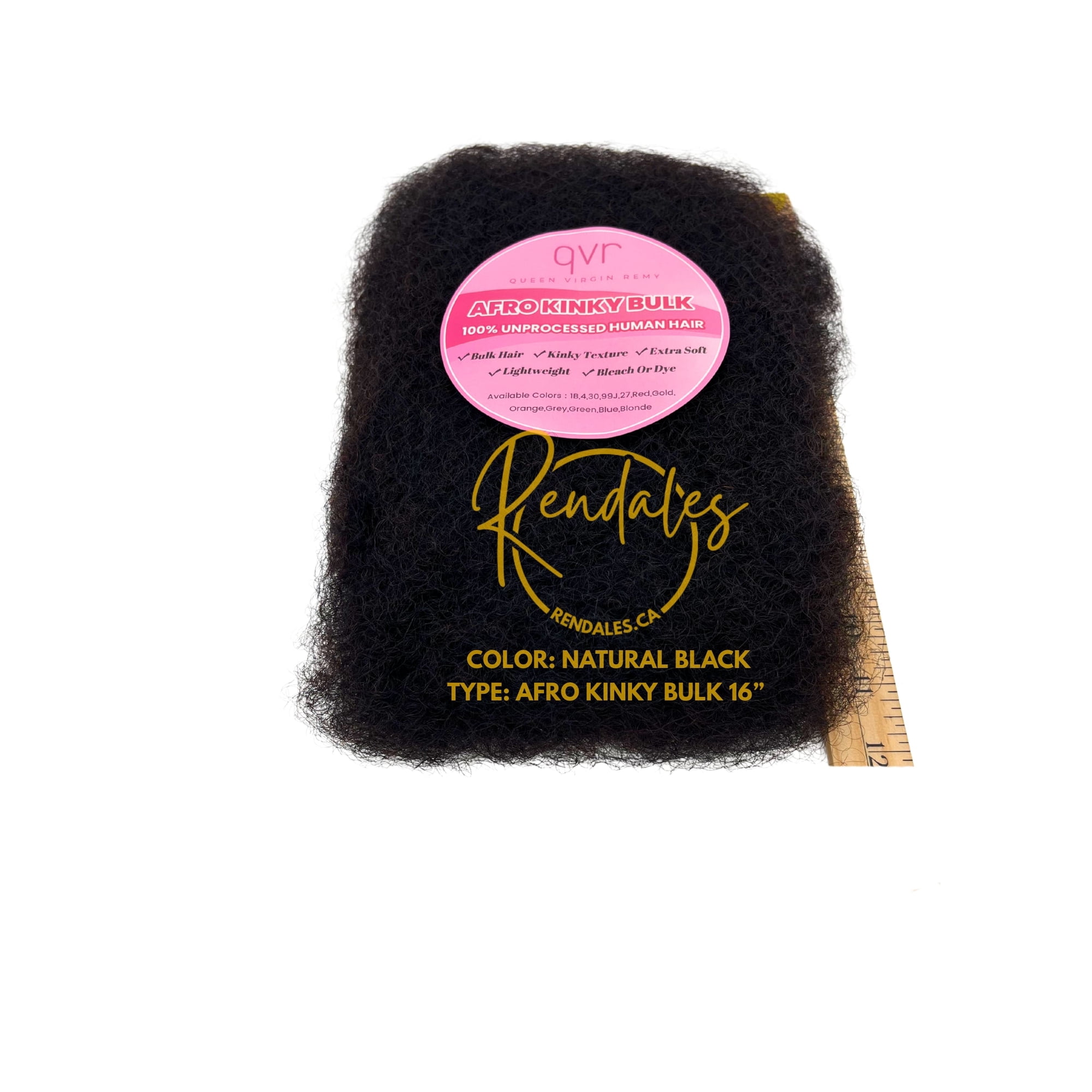 Click here for Qvr Afro Kinky Bulk Human Hair  16  50g 3x (60) prices