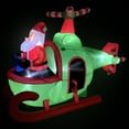 Northlight Lighted Inflatable Santa with Helicopter Outdoor Christmas ...
