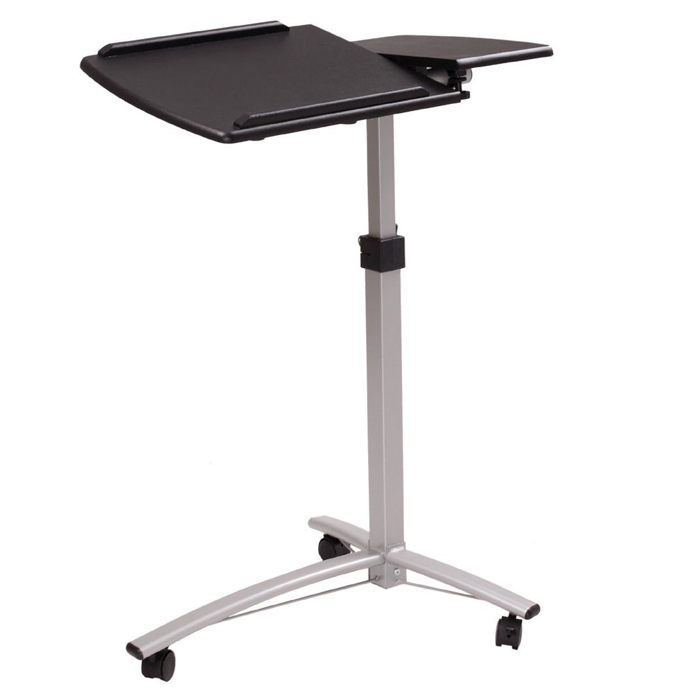 Winado Height Adjustable Mobile Laptop Desk Cart Computer Desk with ...