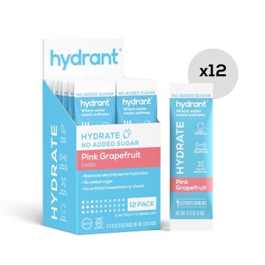 Pink Grapefruit No Added Sugar Hydration Electrolyte Powder Mix Drink ...