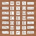 1set Plastic Drawing Painting Stencils Templates Sets Word 35pcs/set ...